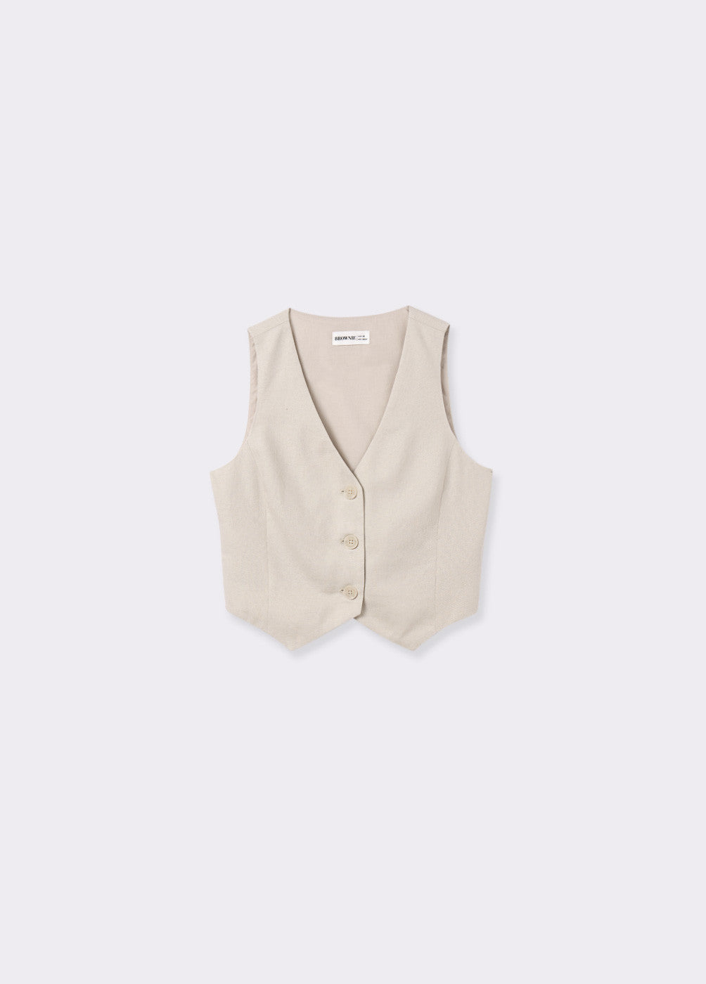 Chaleco tipo sastre lino – Brownie MX