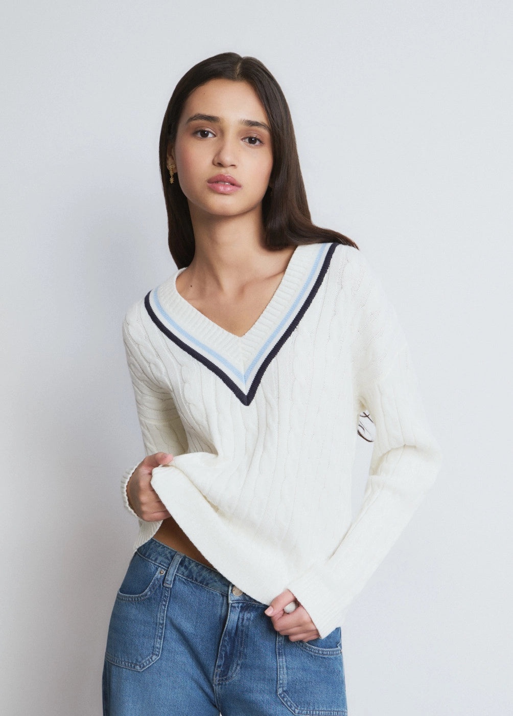 Jersey cuello pico trenzas – Brownie MX